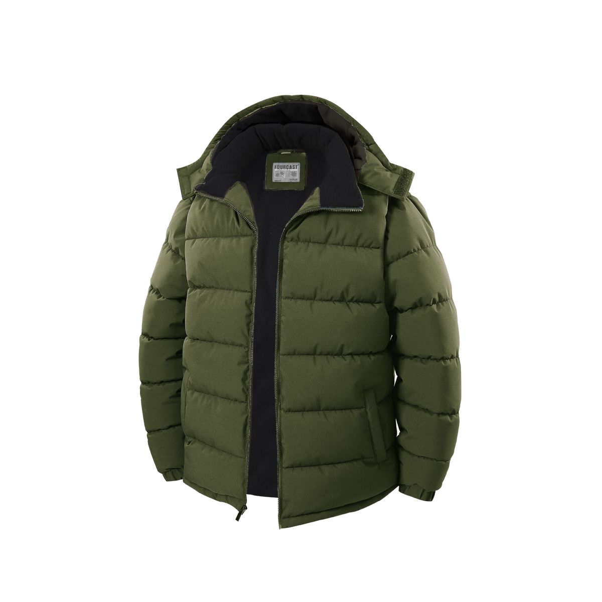 Bulk Mens Woven Padded Bubble Jacket S-Xl Olive - WSD