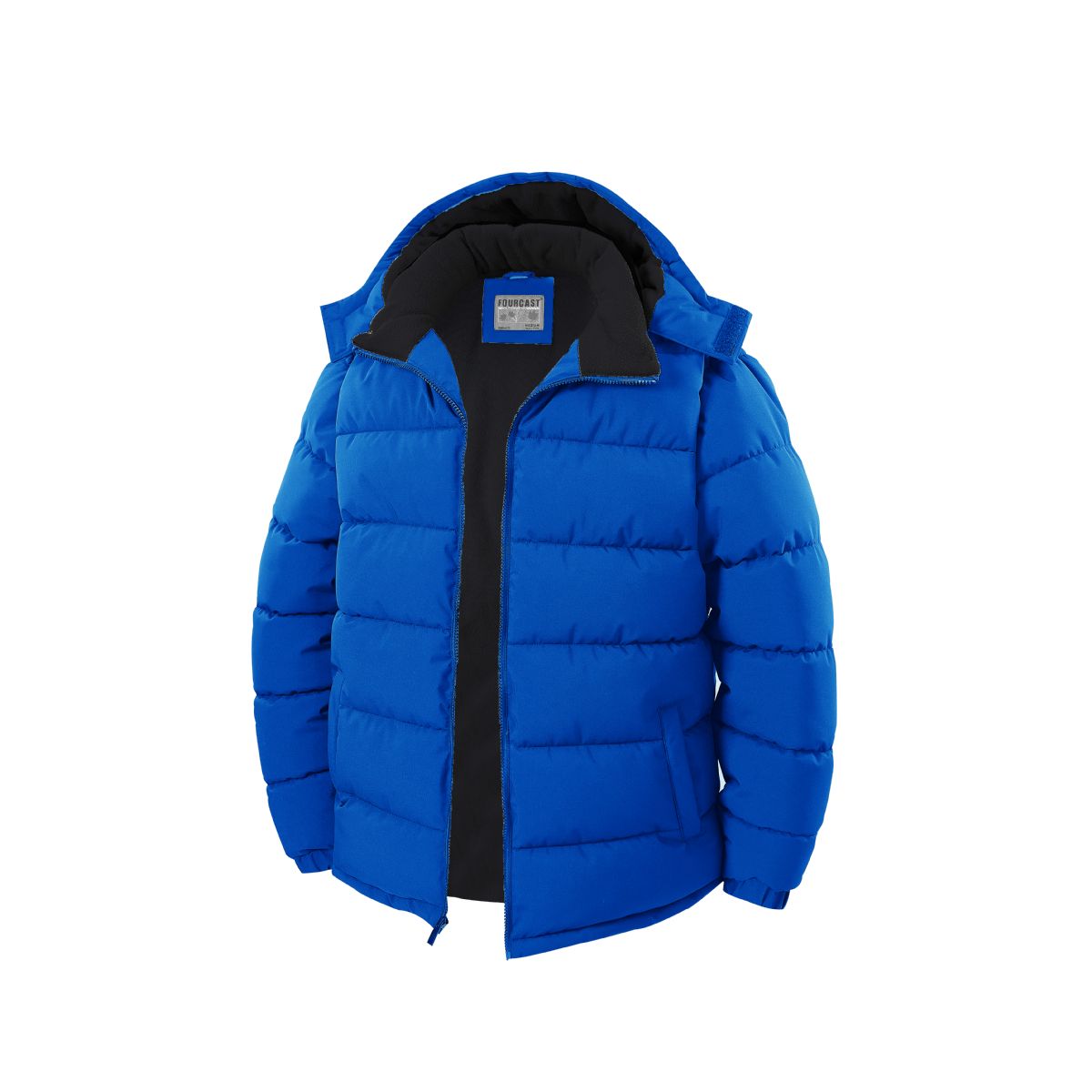 12 Pieces Mens Woven Padded Bubble Jacket With Zip Off Hood And Polar ...