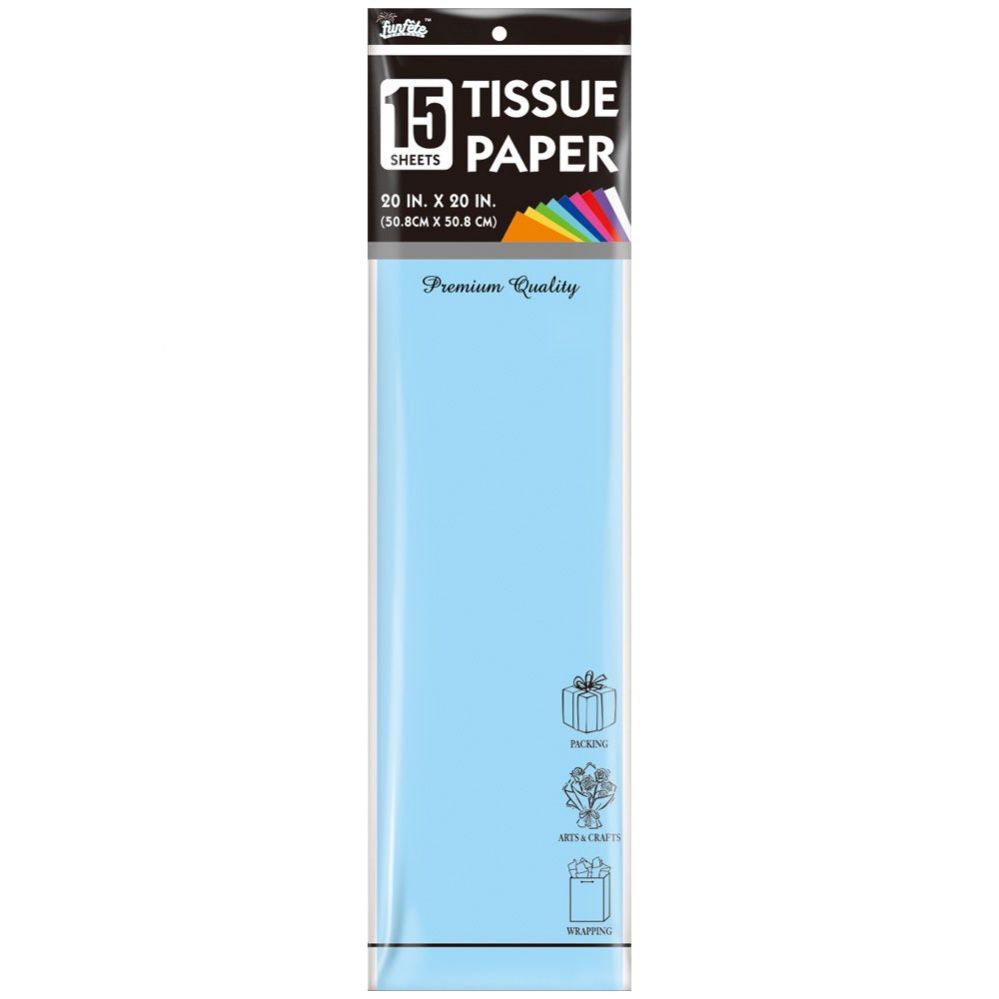 72 pieces 15ct Tissue Paper BB-Blue 72s 20x20-inch - Tissue Paper - at ...
