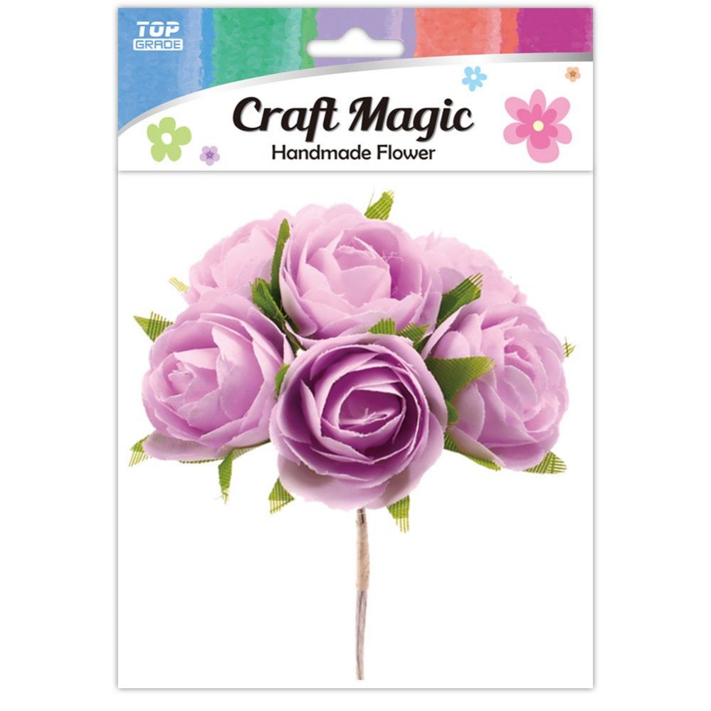 12 pieces 6ct Satin Flower Lav 2.5cm - Artificial Flowers - at ...