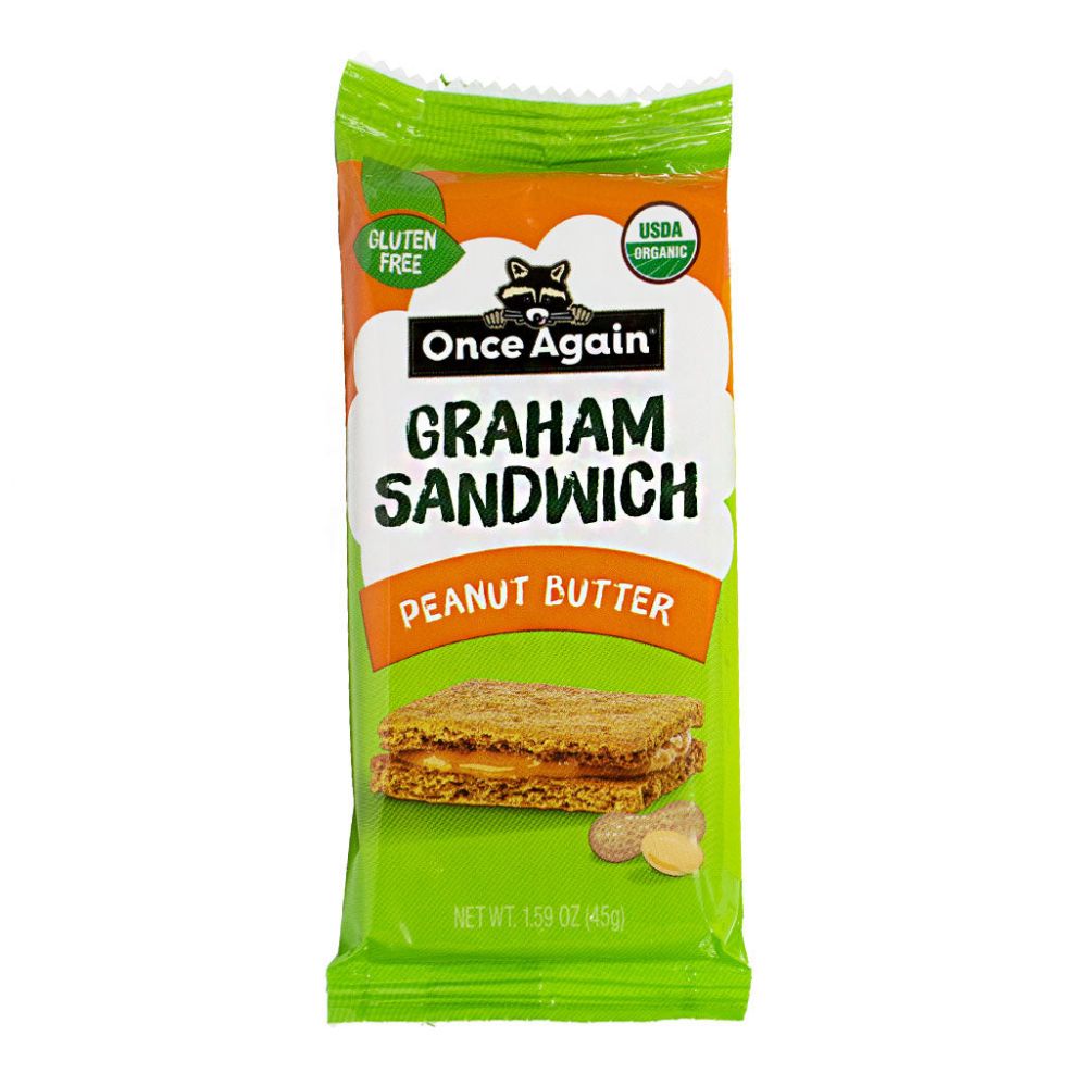 48 pieces Once Again Gluten Free Organic Peanut Butter Graham Cracker ...