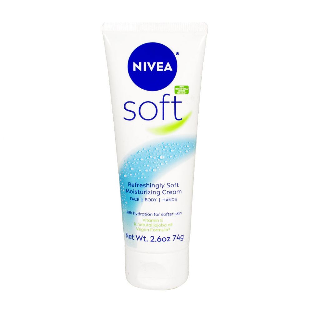 Nivea Soft Face, Body, Hands, Moisturizing Cream - 2.6 Oz. - SB