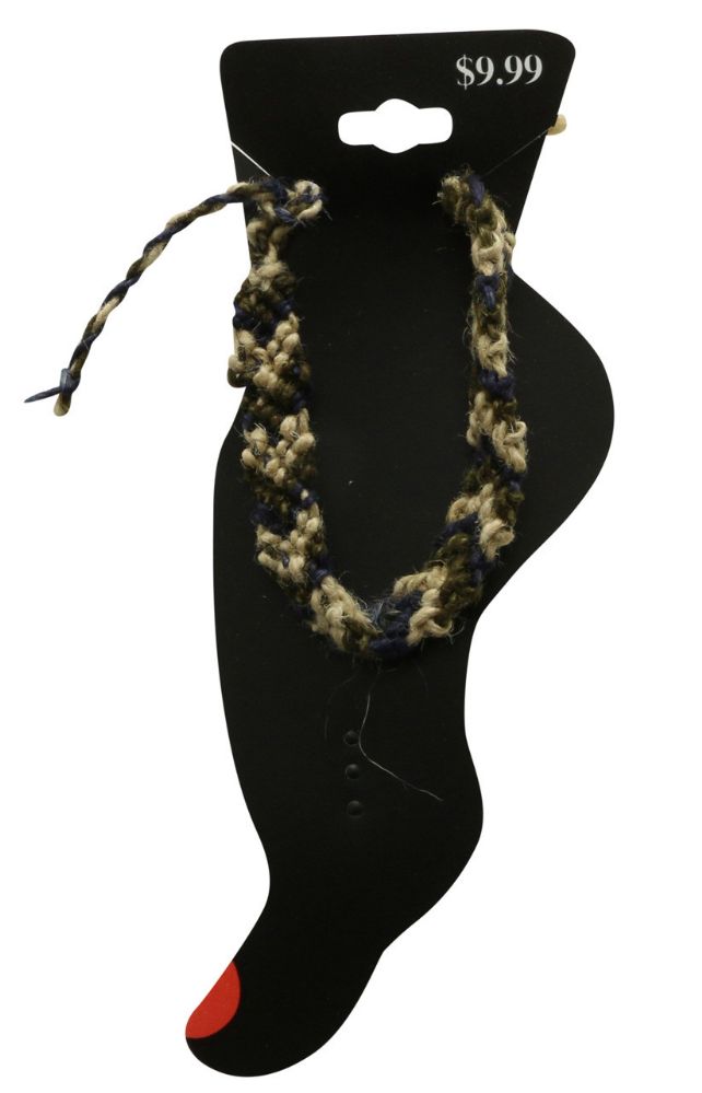 60 pieces Woven TrI-Color Hemp Fiber Fashion Anklet Multicolor - Ankle ...