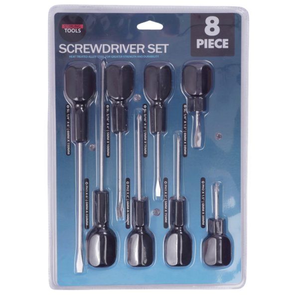 6 pieces 8 Piece Cushioned Grip Screwdriver Set With Durable Steel ...