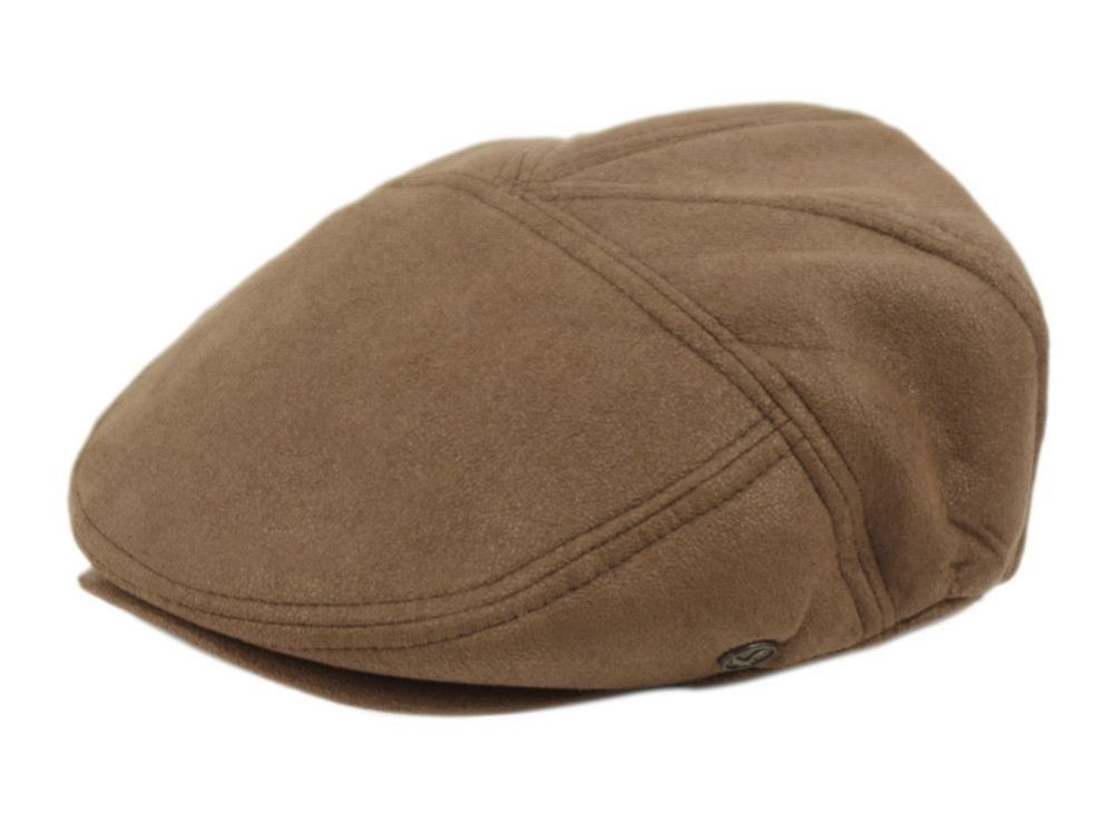 6 pieces Faux Leather Vintage Ivy Caps Assorted Brown - Fedoras, Driver ...