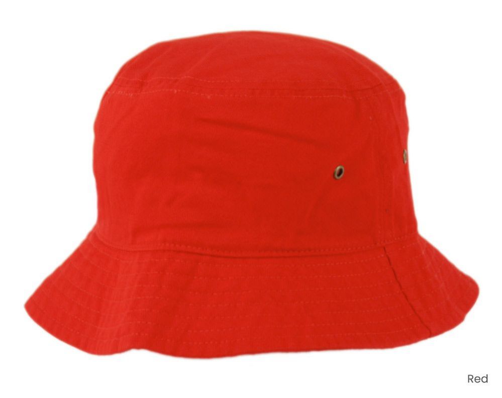 6 pieces Plain Cotton Spring/summer Bucket Hats Assorted Red - Bucket ...