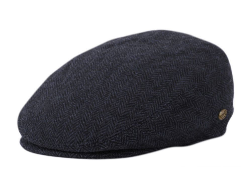 6 pieces Herringbone Wool Ivy Caps W/satin Quilted Lining Assorted Navy ...