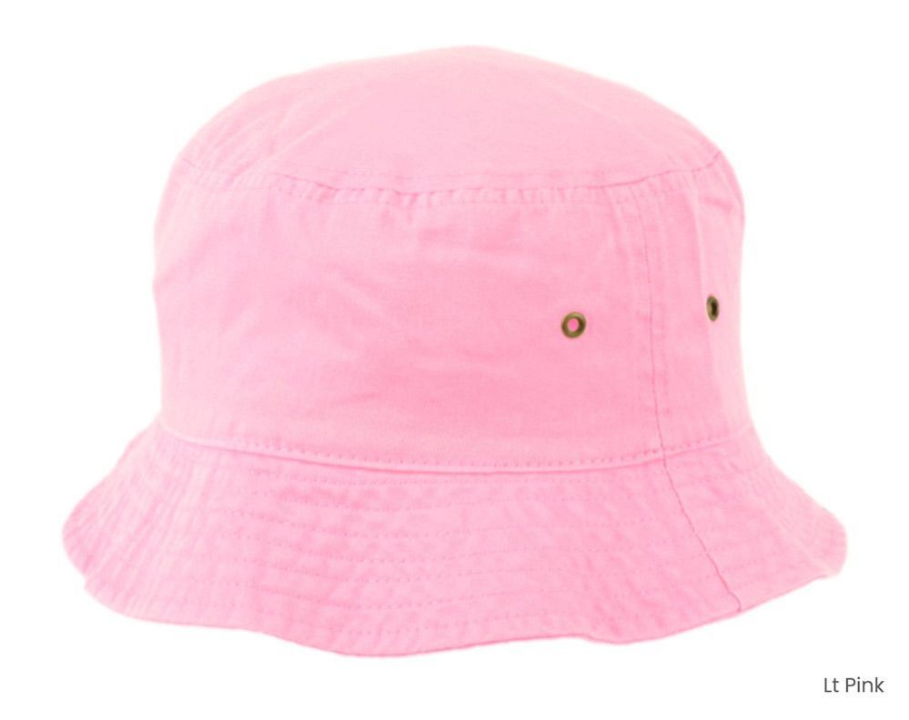 Plain Cotton Spring/summer Bucket Hats Assorted Light Pink - SB