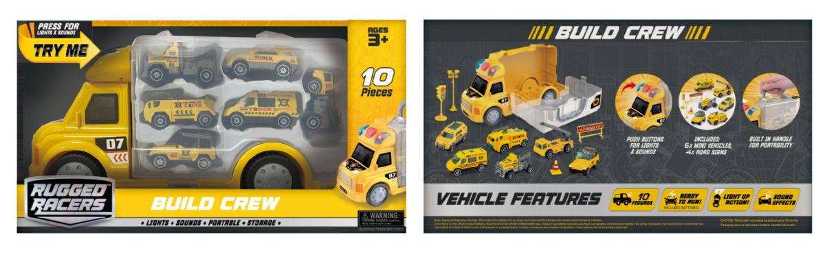 12 Pieces Build Crew Playset - Boys Toy Sets - at - alltimetrading.com