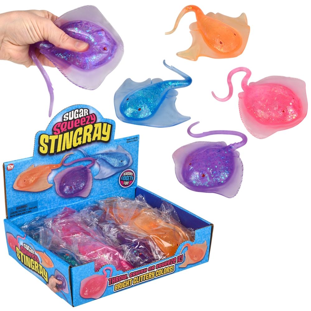 72 pieces 5.25" Squeezy Sugar Sting Ray 12ct - Slime & Squishees - at ...