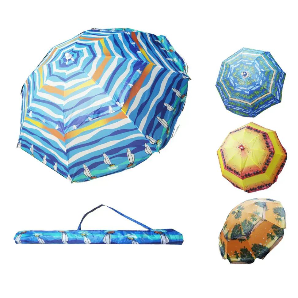 8 Pieces Beach Umbrella - 95" Double Layer - Umbrellas & Rain Gear - at ...