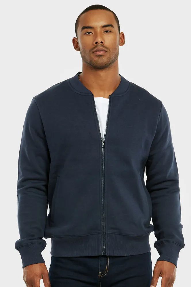 12 Wholesale Knocker Men's Fleece Bomber Jacket Size M - WSD