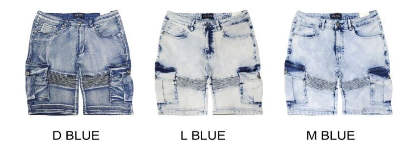 12 Pieces Men's Fashion Denim Ripped Shorts In Medium Blue Pack aa ...