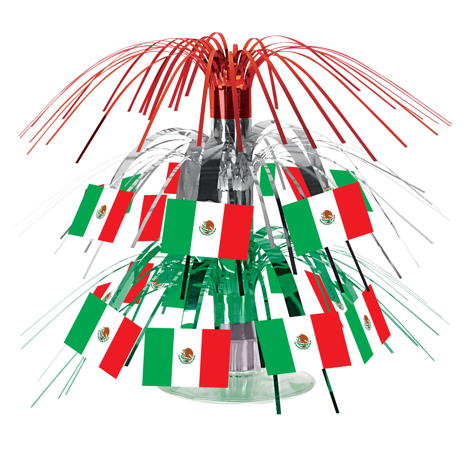120 Pieces Mexican Flag Mini Cascade Centerpiece - Party Center Pieces ...
