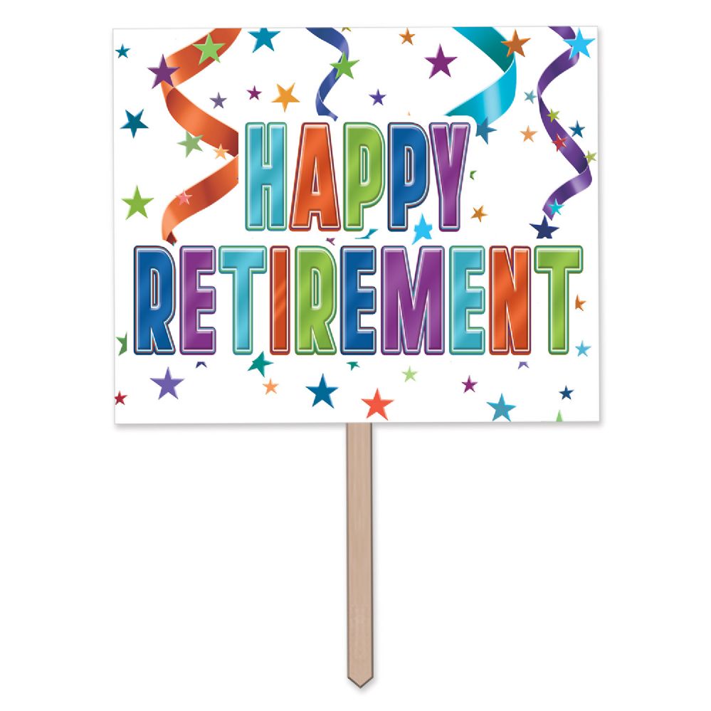 6 Pieces Happy Retirement Yard Sign - Hanging Decorations & Cut Out ...