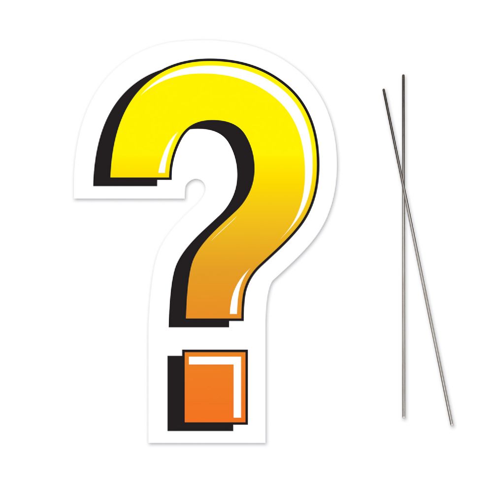 3 Pieces Plastic Question Mark Yard Sign - Hanging Decorations & Cut ...