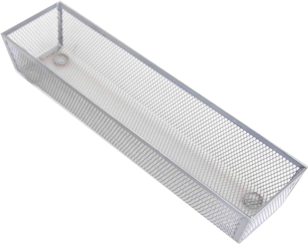 12 Wholesale Home Basics Mesh Drawer Organizer Bin, Silver - WSD