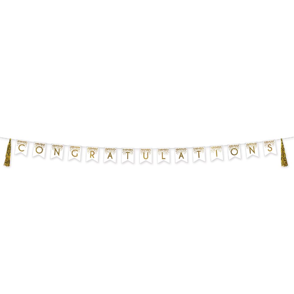 12 Pieces Congratulations Tassel Streamer - Party Banners - at ...